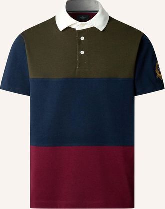 Hackett Poloshirt Heritage H Pc Patch Ss blau