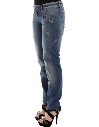 Ermanno Scervino Womens Blue Slim Jeans Denim Pants Straight Stretch Cotton