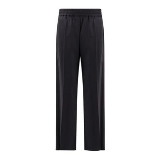 Brunello Cucinelli Femme, Pantalons, Noir, Taille: 36 FR Pantalon large en laine