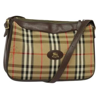 Burberry Sac bandouli&egrave;re en toile Pre-owned - Femme - Pre-owned - Beige - Taille: ONE Size