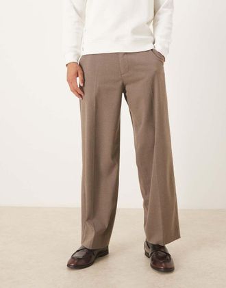 Abercrombie & Fitch Elegante Baggy-Fit-Hose in Braun-Brown