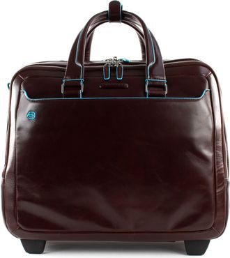 Piquadro Pilotina 2 comparti 2 ruote in Pelle, Unisex-Erwachsene Gepäck- Kuriertasche, Mogano, BV5014B2/MO