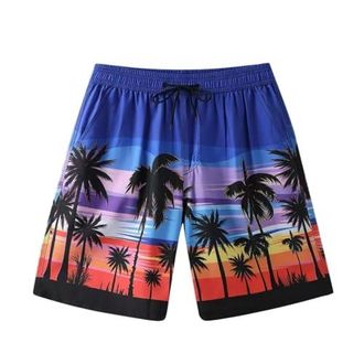 Generic HUIWDP Short de plage pour homme Style vacances Sport Cinq points Coupe ample Surf S&eacute;chage rapide avec doublure int&eacute;rieure, A11, 3XL