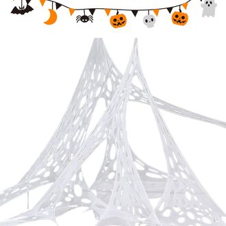Generic Gruselige - 100x400cm Halloween -Dekostoff, dehnbares Netz drapieren, gruselig gruseliger Hausvorhang, leichter h&auml;ngender Deckel | Perfekt f&uuml;r drinnen