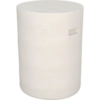 Rendez-Vous D&eacute;co Table dappoint ronde en b&eacute;ton blanc D35 cm - SANTORINI