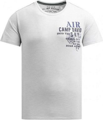 Camp David T-Shirt mit Streifen-Design und R&uuml;cken-Print
