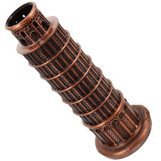 NUOBESTY Schiefer Turm von Pisa Modell aus Zinklegierung 20cm Gro&szlig;e Tischdekoration Filigrane Architektur Skulptur f&uuml;r Wohnzimmer und B&uuml;ro