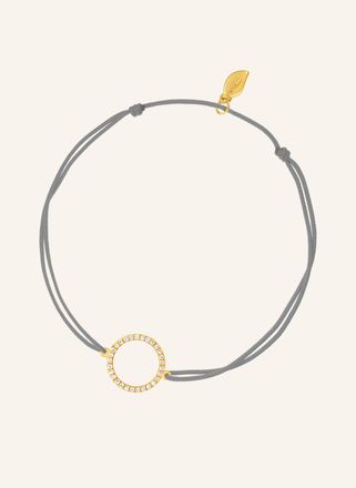 Leaf Freundschaftsarmband Circle Aus 18 Karat Gelbgold Mit Diamanten grau