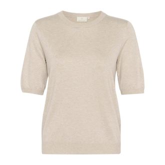 Kaffe Femme, Pulls, Beige, Taille: 36 FR Pull gris plume