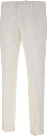 Fay Homme, Pantalons, Blanc, Taille: W36 Pantalon Capri en Gabardine Stretch
