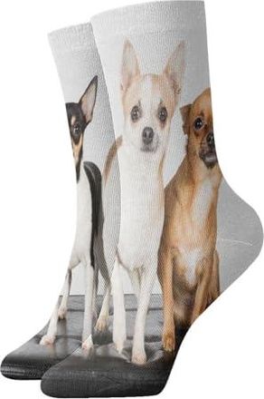 Generic Chaussettes De Travail Petit Chiot Chihuahua Absorbant La Sueur Sports Chaussettes Thermiques Crew Chaussette Pour Golf Entra&icirc;nement Trekking