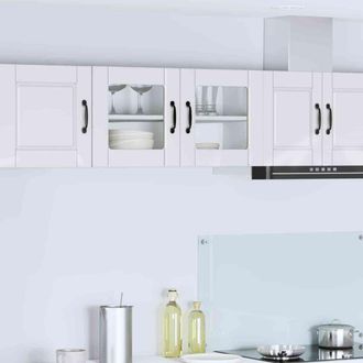 vidaXL vidaXL Armoire de cuisine avec &eacute;tag&egrave;re Blanc brillant 80 x 31 x 40 cm