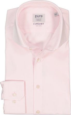 Pure Herren Hemd rosa Baumwoll-Stretch