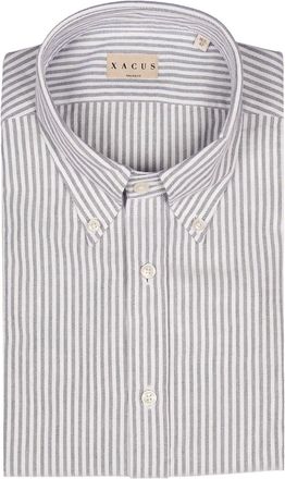 Xacus Gestreiftes Hemd mit Knöpfen - Weiß