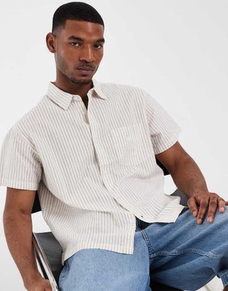 Obey Bigwig Ian - Chemise tiss&eacute;e &agrave; manches courtes - Vert sauge-Brown