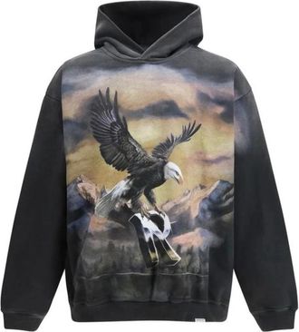 Represent Represent, Homme, Sweatshirts et sweats &agrave; capuche, Gris, Taille: S SweaT-shirt en coton avec finitions c&ocirc;tel&eacute;es