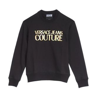 Versace Jeans Couture Logo Baumwoll-Sweatshirt - - Sweatshirts & Hoodies - Herren - Schwarzk - XL