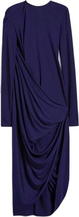 Sportmax Femme, Robes, Violet, Taille: 36 FR Robe en Jersey Violette avec Fente