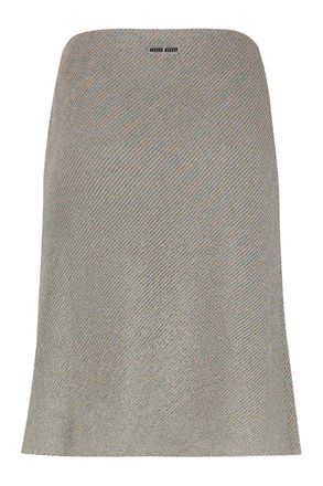 Miu Miu Womens Knit Mini Skirt Multicolour Viscose