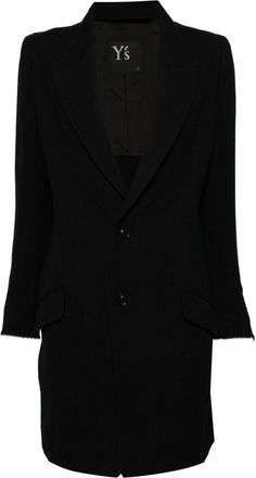 Yohji Yamamoto Einreihiger Mantel - Schwarz