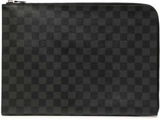 Louis Vuitton Clutches - Damier Graphite Pochette Jour GM - Gr. unisize - in Schwarz - f&uuml;r Damen