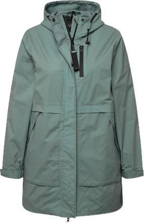 Ulla Popken Damen gro&szlig;e Gr&ouml;&szlig;en &Uuml;bergr&ouml;&szlig;en Plus Size HYPRAR Parka, Kapuze, recycelt mintgr&uuml;n 46+ 825469180-46+