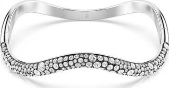 Swarovski Bracelet-jonc Sublima, Taille ronde, Blanc, Métal rhodié