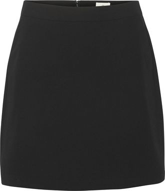 Kaffe Rock KAsakura Damen Rock A linje High Waist Skirt Basic Casual Kurzer Knielang 46, Black Deep 46
