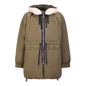 sacai Khaki Daunenjacke mit Kapuze - - Jackets - Herren - Gr&uuml;n - S