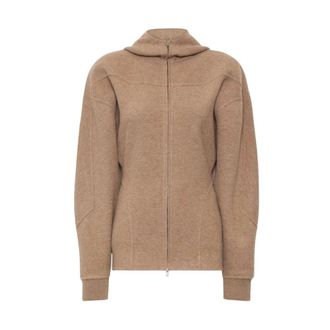 Max Mara SweaT-shirt zipp&eacute; - Femme - Sweatshirts et sweats &agrave; capuche - Beige - Taille: 36 FR