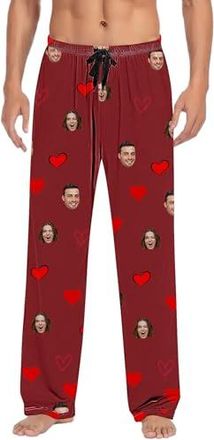 Generic Pantalon de pyjama pour couple - Pour la Saint-Valentin - Imprim&eacute; en 3D - D&eacute;contract&eacute; - L&acirc;che - Pantalon damant - 8 pantalons de pyjama pour hommes (r