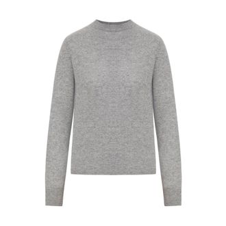 Max Mara Wollpullover mit Rundhalsausschnitt - - Knitwear - Damen - Grau - L