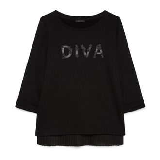 Fiorella Rubino Damen, Sweatshirts & Hoodies, Schwarzk, XSGr&ouml;&szlig;e