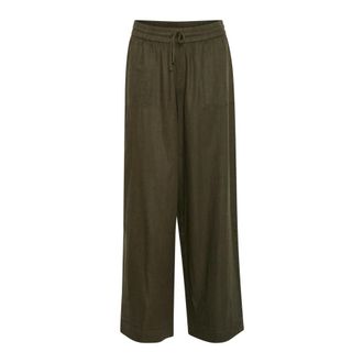 Kaffe Pantalon Large Forest Night - Femme - Pantalons - Vert - Taille: 42 FR