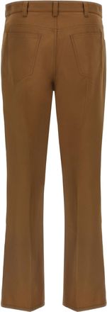 Marni Virgin Wool Blend Tailored Trousers - Tobacco