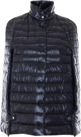 Herno Femme, Vestes, Noir, Taille: 40 FR Cape en nylon ultral&eacute;ger et fausse fourrure Lady Alternative