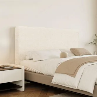 Generic Japanisches Schneeleinen Bettkopfteil Bezug Fleckenabweisender Queen Cal King und Full Size Bettw&auml;schebezug Kopfteil Bezug Minimalistischer Schutz f&uuml;r