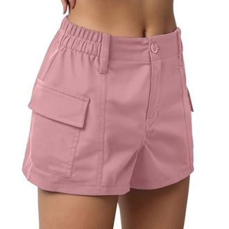 Generic Short Femme Jean Et&eacute; Bermuda Femme &Eacute;te Pantalon Court Sexy avec Boutons Pantalon Court D&eacute;contract&eacute; pour Le Travail, L&eacute;t&eacute;, Le Quotidien