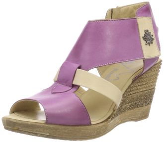 Andrea Conti Hirschkogel Damen 3675700 Offene Sandalen, Mehrfarbig (Lavendel/Kombiniert)