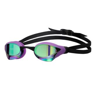 Arena Cobra Core Swipe Schwimmbrille für Damen und Herren, Polycarbonat, verspiegelte Gläser, Smaragd/Pflaume/Schwarz