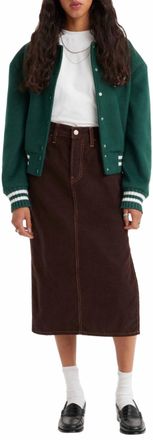 Levi's Damen Side Slit Skirt Rock, Mole, 25W