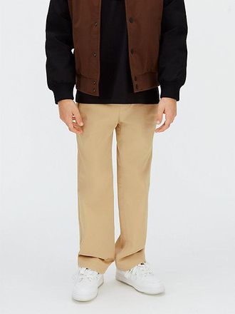Calvin Klein Gerade Hose Aus Baumwollsatin - Sandy Beige - Jungen - 12 Jahre (152 cm)