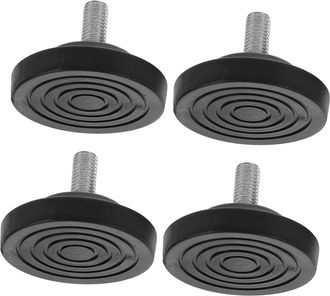 Angoily 4stücke Höhenverstellbare Gummi-fußpolster Drehbare Antivibrationsfüße Für Laufbänder Fitnessgeräte Tische Stühle Gartenmöbel Schutz Vor Bodenschäden