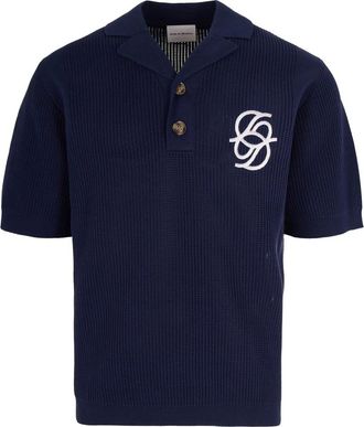 Dr&ocirc;le de Monsieur Homme, Tops, Bleu, Taille: S Polo Maille Monogramme