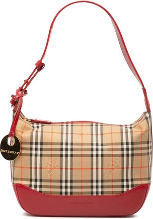 Burberry Hobo Bags - Haymarket Check Canvas Shoulder Bag - Gr. unisize - in Braun - f&uuml;r Damen
