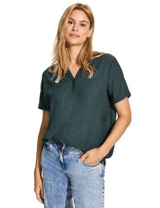 Cecil Damen B344900 T-Shirt-Bluse, fir Green, Small