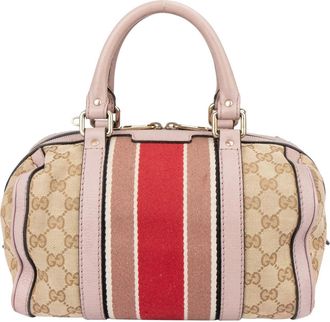 Gucci Crossbody Bags - Gucci GG Monogram Sherry Line Boston Handbag - Gr. unisize - in Braun - f&uuml;r Damen