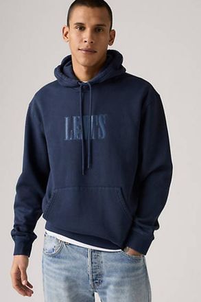 Levi's Sweat À Capuche Graphique Relaxed - Homme - Bleu / Ssnl Serif 4 Navy Blazer - 2XL