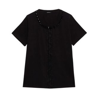 Elena Miro Jersey Hemd Kollektion - - Tops - Damen - Schwarzk - L