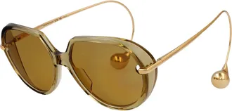 Bottega Veneta BV1436S Metal Frame Sunglasses - Yellow